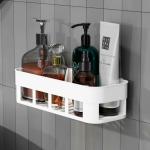 Buy Pinsu Self Adhesive Wall Mounted Plastic Bathroom Shelf, Storage Organizer (White) Online at ...