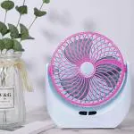 Buy KEEKOS Yellow Plastic Powerful Rechargeable Table Fan With 21 SMD ...