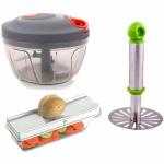 Buy ODD M EVEN Quick Handy Chopper, Slicer and Masher Kitchen Tool Set ...