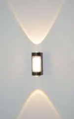 Buy OTS LIGHTS Outdoor Up Down Front Wall Light, Aluminum Golden Black ...