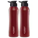 Buy AQUENCH RUSH PRO Set of 2 (Red) 1L Stainless Steel Colored Fridge ...