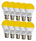 Buy 3A BRIGHT 9 WATT B22 ROUND COLOR LED BULB (WARM WHITE, PACK OF 10 ...