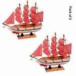 Buy Decorica Enterprises SHIP SHOWCASE FOR LIVING ROOM | COLOUR-RED ...