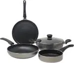 Buy Kreme Aluminium Non-Stick Coated Kadhai With Fry Pan, Omelete Pan ...