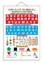 Buy GO WOO Alphabet, Numbers, Shapes & Colours Educational Poster for ...