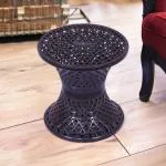 Buy Kuber Industries Seating Stool | Plastic Mesh Damroo Stool | Both ...