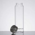 Buy PUREFIT Transparent Glass Water Bottle with S.S Lid, BPA Free 100% ...