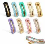 Buy REDDIX 10 Pcs Light Multicolor Stylish Sparkling Rectangle Shape ...