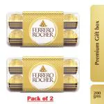 Buy FERRERO ROCHER Box of 16 Pieces Truffles 200gx2 Pcs Online at Best Prices in India - JioMart.