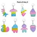 Buy Enorme Push Pop It Rainbow Bubble Fidget Keychain Popping , Stress ...
