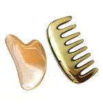 Buy Krishay Store Kansa Gua Sha and Kansa Hair Comb for Muscle Pain ...