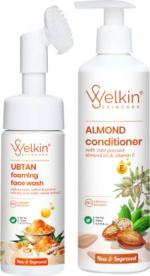 Buy Welkin SKIN CARE Organic Ubtan Foaming Face Wash and Almond Conditioner Online at Best ...
