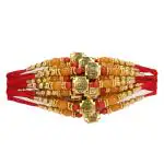 Buy Alampata Multicolor Combo of 12 Stone Rakhi Set for Men with Roli ...