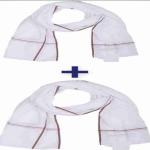 Buy AYODvati Pure Multi Color Cotton White Gamcha(pack of 2)/ Gomasa ...