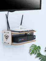 Buy Home Sparkle White MDF Wall Mount Set Top Box Wifi Router Holder ...
