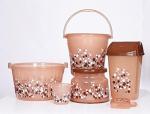 Buy Blueshark Enterprise Brown Plastic Tub, Bucket, Patla, Dustbin, Mug ...