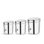 Buy Embassy Stainless Steel Deep Dabba, Set of 3 (Size 7-9 ...