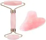 Buy Glorial Star Rose Quartz Roller Anti-Aging Facial - Stronger Handle ...