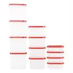 Buy Cutting EDGE Modular Airtight Red Lid Kitchen Storage Container Set ...