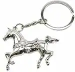 Buy Jdp Novelty Silver Metal Novelty Running Horse Lic Keychain Online ...