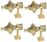 Buy Grownix Iron Multicolor Rod Rail Bracket (Pack Of 4) Online at Best ...