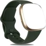 Buy RUPELIK (Silicone Versa 3 Button Strap Green) Soft Silicone Smart ...