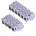 Buy MX UTP Cat6A Keystone Jack 180 Degree (White) Toolless Ethernet ...