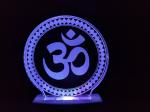 Buy Risentshop Multicolor Acrylic Om Chakra 3D Illusion Rgb 7 Colour ...