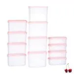 Buy alltime Plastic Frostee Containers with Lid, Set of 12 (550 ml x4, 950 ml x 4, 1250x4) Pink ...