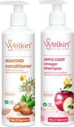 Buy Welkin SKIN CARE Organic Apple Cider, Vinegar and Almond Shampoo and Conditioner Online at ...