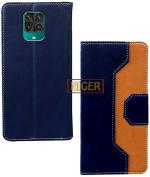 Buy Niger Redmi Note 9 Pro Blue and Brown Artificial Leather Shock ...