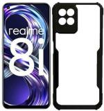 Buy AmericHome Realme 8i Black, Transparent Rubber Dual Protection ...