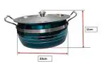 Buy Silver Stainless Steel Handi Tope With Handle And Lid 3 L (Set Of 1 ...