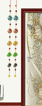 Buy PALPAL Multicolor Paper Mache Decorative Om Door Hangings For Home ...