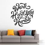 Buy StickMe Multicolor Vinyl Work Hard Stay Humble Office Inspirational ...