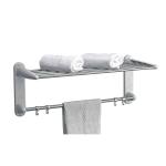 Buy Homace Silver Stainless Steel Towel Shelf Rack Rails Online at Best ...