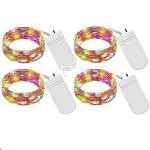 Buy LTETTES Multicolor 2M 20LED Battery Powered Copper LED String ...