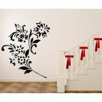 Buy Wallzone Black Vinyl Flower Large Wallsticker, 75 X 65 Cm Online at ...