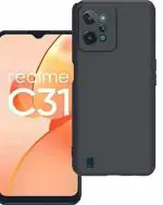 Buy Realme C31 Black Silicon Light Matte Finish Mobile Back Case 20.3 x ...