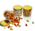 Buy Machak Gold Glass Gijar Kitchen Storage Glass Container, 300 Ml ...