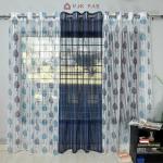 Buy Vjk Fab Tissue Net Zigzag Tree Design Curtains For Window, Door, Poojaroom, Drawing Room ...