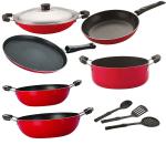 Buy Nirlon 9 pcs of 3 Layer Non-stick Aluminium Coated Dishwasher Safe ...