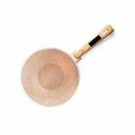 Buy Macclite Non-Stick Granite+ IB Butter Scotch Wok With Glass Lid ...