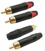 Buy fdealz 2 Pairs Pigtail RCA Connector Gold Plating RCA Male Audio ...