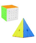 Buy CrackaDeal Plastic Cube Combo 5X5 & Pyraminx High Speed Stickerless ...