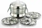 Buy eKitchen Stainless Steel Idly Panai Induction Base with 3 Idly ...