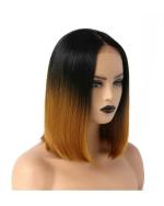 Buy LYTIX Golden Highlight Synthetic Matte Finish Short Bob Wig 14 inch ...