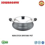 Buy SOWBAGHYA Aluminium Biriyani Pot With Lid, 2 L (Black) Handi ...