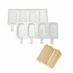 Buy YOPRAM Cake Sickles Silicon Mould 4 Cavity Small Candy Popsicle Ice ...
