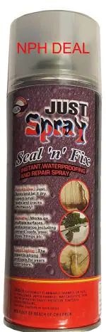 Buy JUST SPRAY Clear Instant Seal N Fix Waterproofing and Repair Spray ...